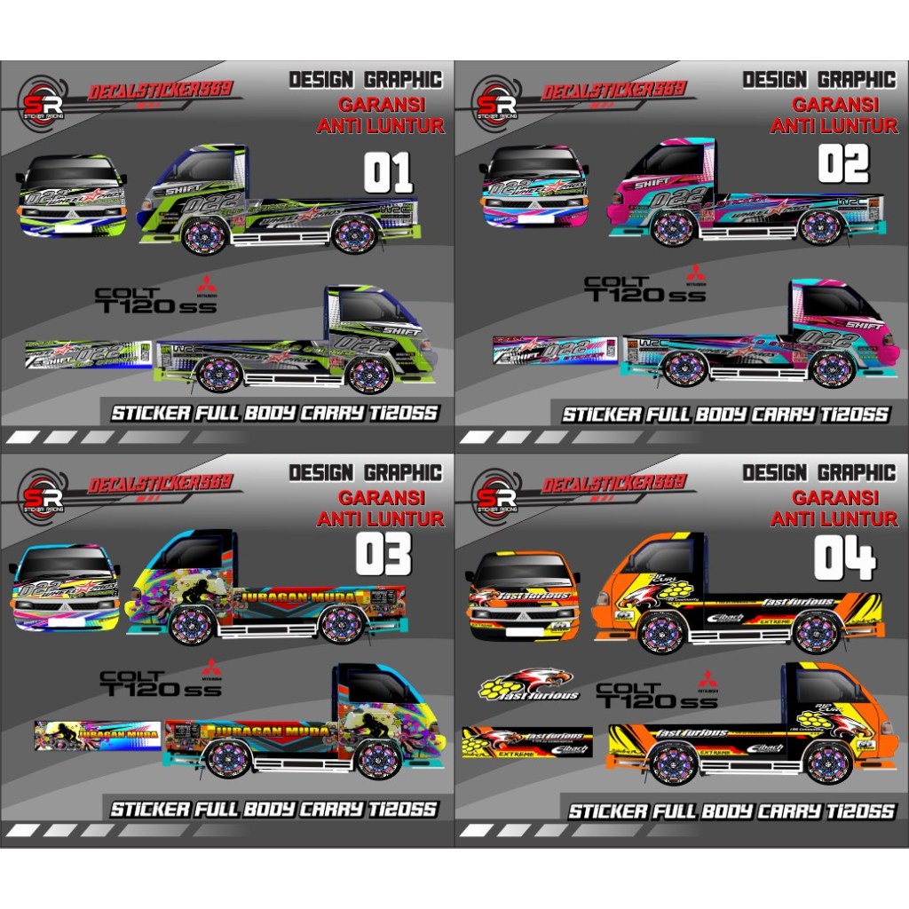 Jual sticker mobil pick up carry t120ss full body | Shopee Indonesia