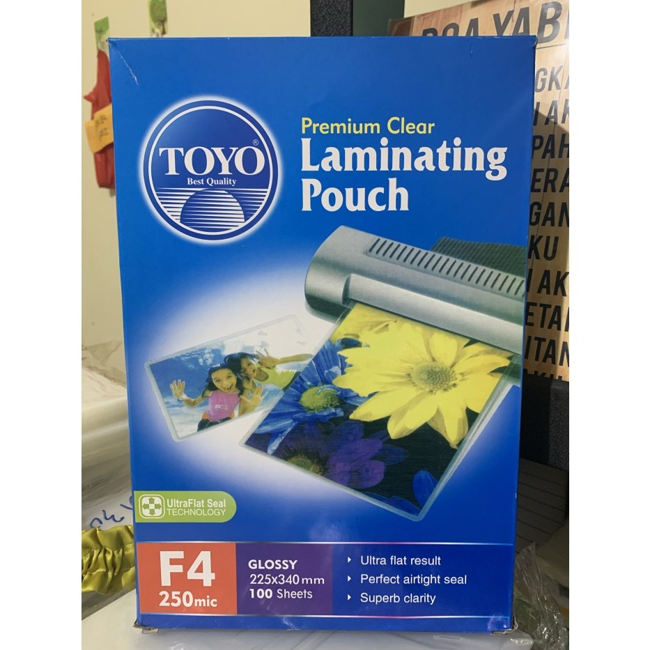 Jual LAMINATING FOLIO TEBAL 250 MICRON ISI 100 LEMBAR | Shopee Indonesia