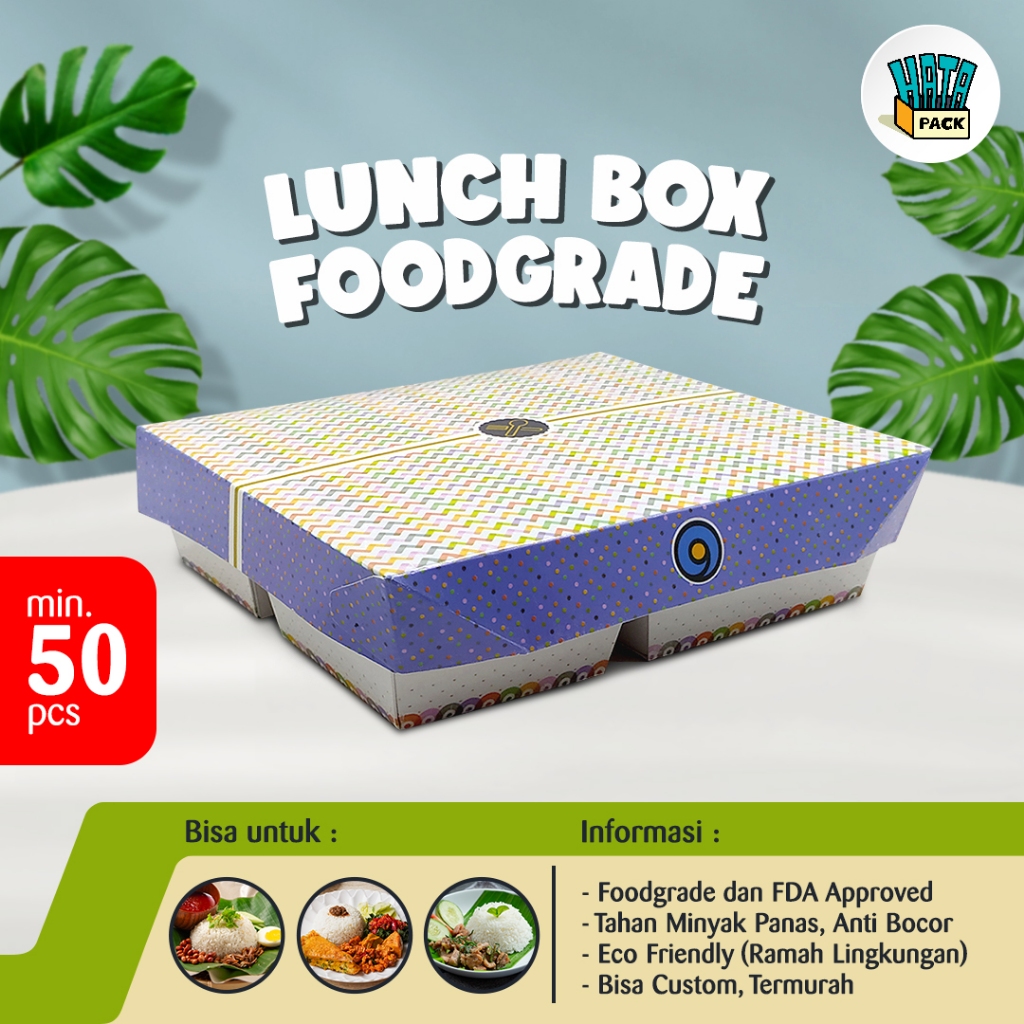 Jual Dus Nasi / Lunch Box Sekat 4 Tab Plus 4C 17 x 15 cm / Paper Box ...