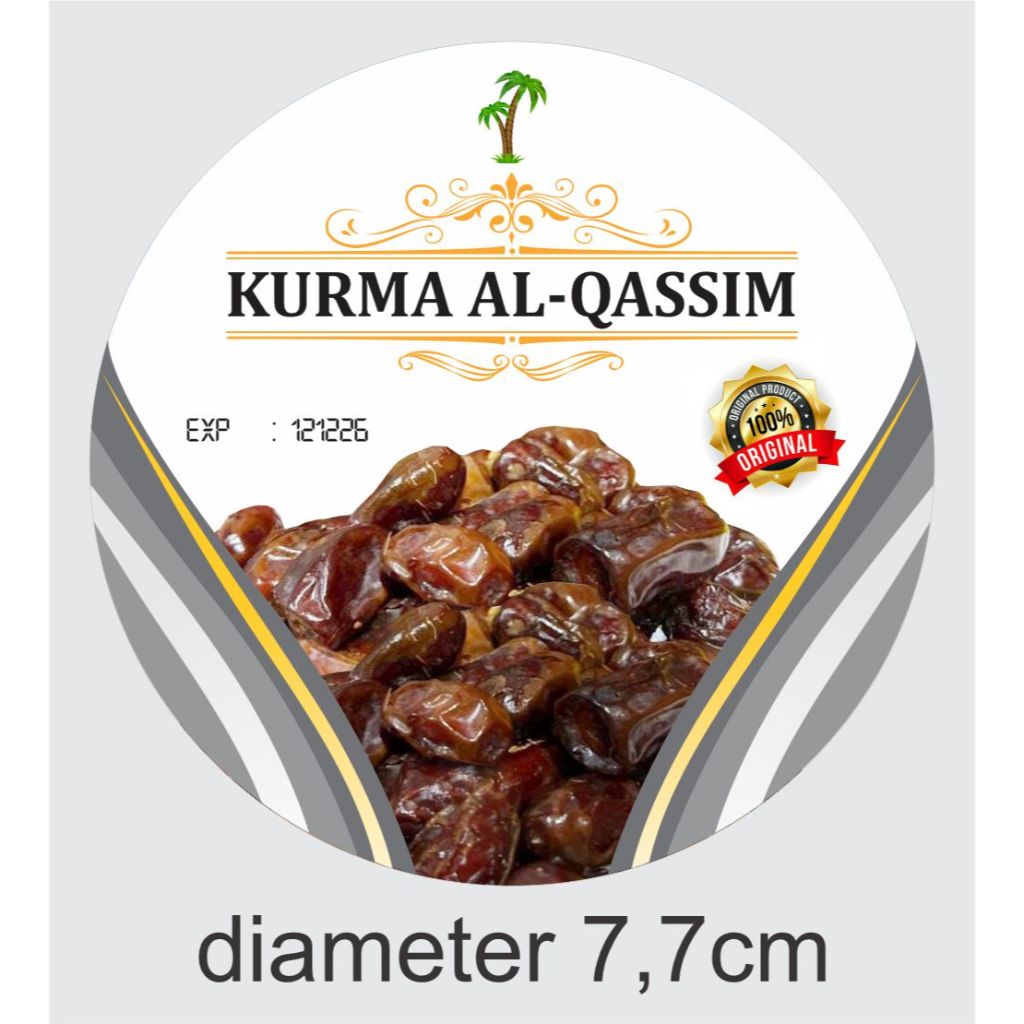 Jual STIKER KURMA AL QASSIM / STIKER KURMA SUKARI / LABEL KURMA / BEST ...