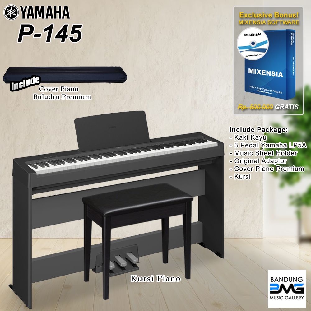 Jual Yamaha P 145 Digital Piano Garansi Resmi / P145 / P 145B / P145B | Shopee Indonesia