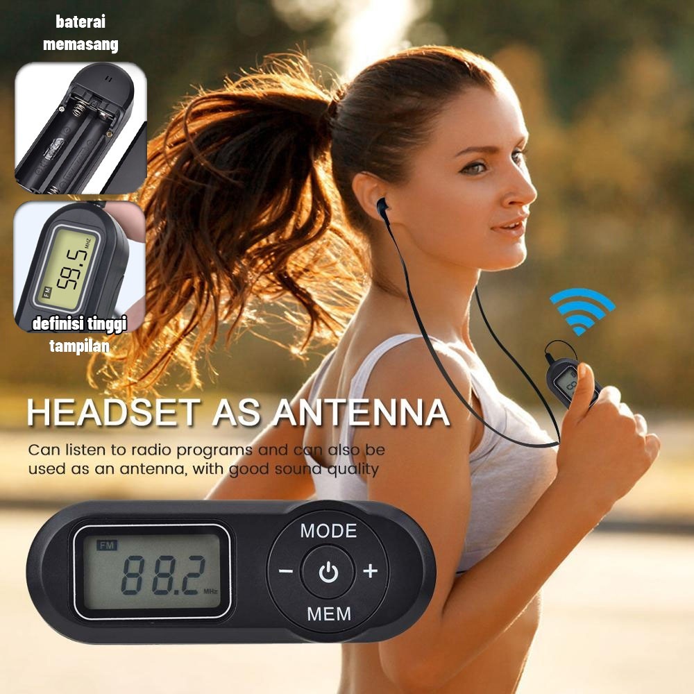 Jual HRD-727 Portable FM Radio Receiver LCD Display DSP Pemutar Radio ...