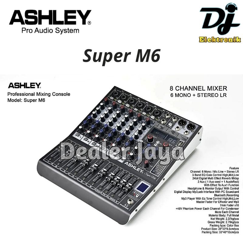 Jual Mixer Analog Ashley SUPER M 6 / SUPER M6 - 6 channel | Shopee ...