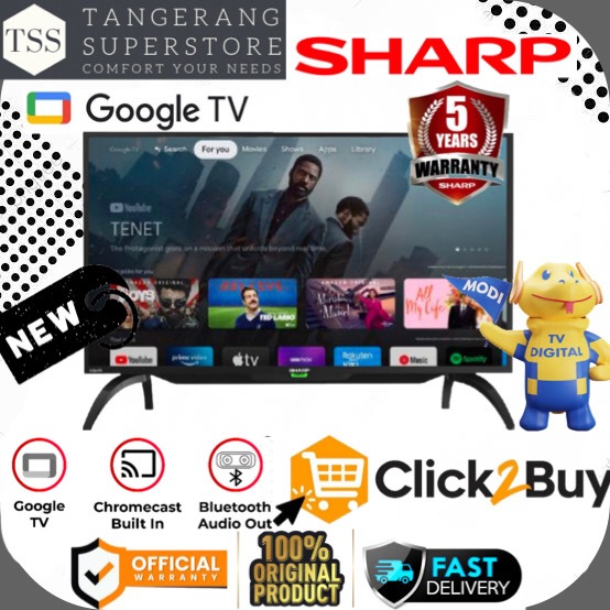 Jual LED SHARP 2T-C42EG1I C42EG1 42EG1 TV 42INCH GOOGLE TV SMART TV DVB ...