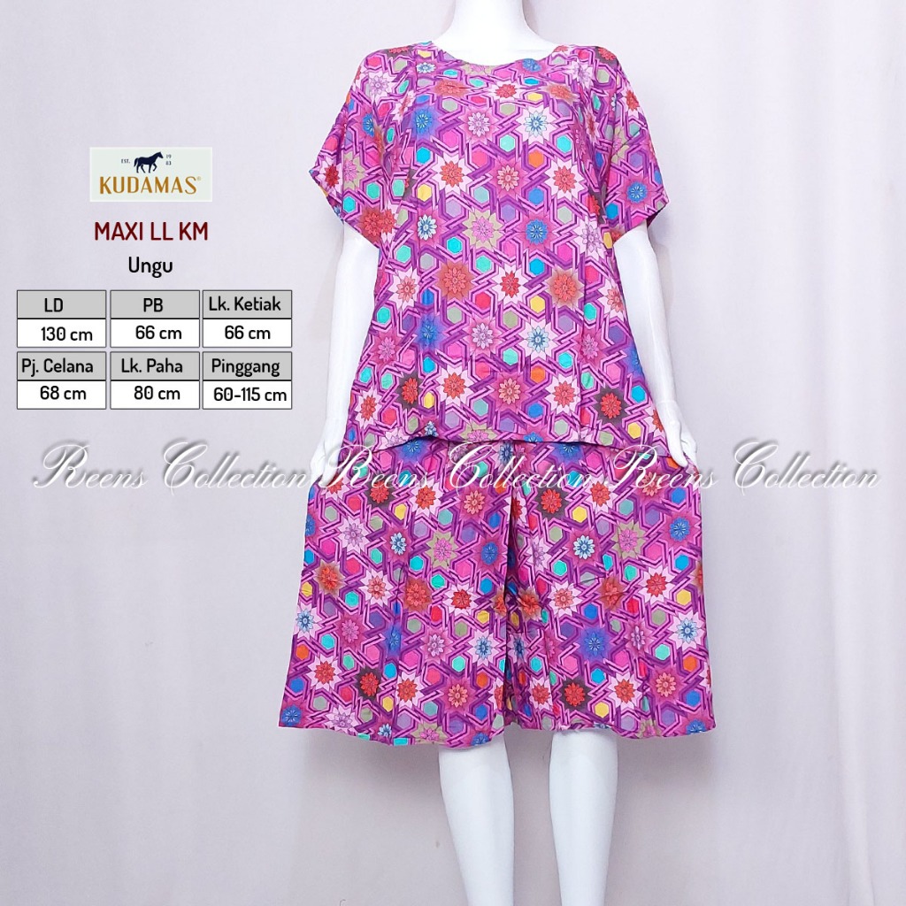 Jual Batik Kuda Mas Jumbo Setelan Maxi LL Batik Print LD 130 | Kulot ...