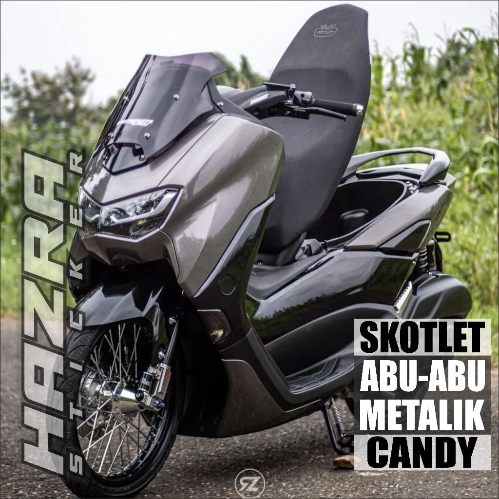 Jual Skotlet sticker Abu Abu Metalik Candy sticker warna grey metalic ...