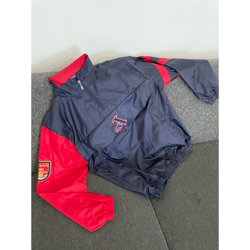 Jual ARSENAL RETRO CREST JACKET (NAVY/RED) | Shopee Indonesia