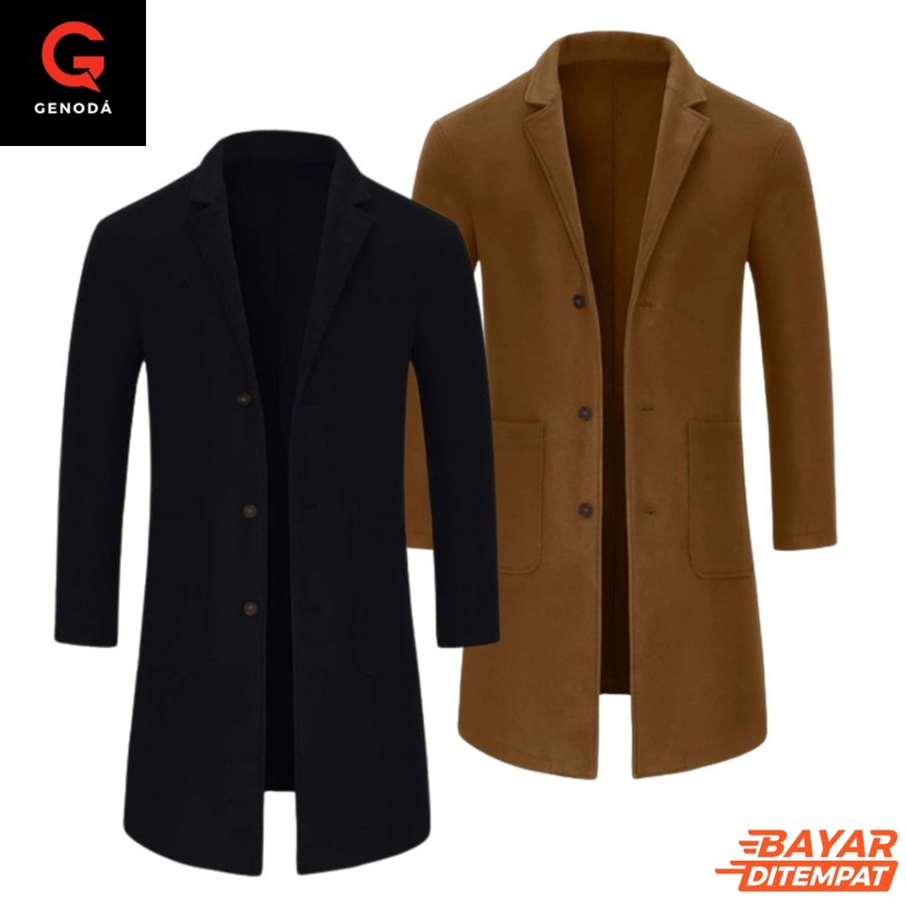 Jual Jaket Pria Bahan Fleece Premium Jacket Cowok Model Jubah Mantel ...