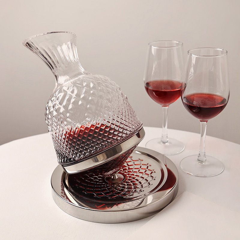 Jual Wine Decanter Rotating Nordic/ Tempat wine anggur minuman unik ...