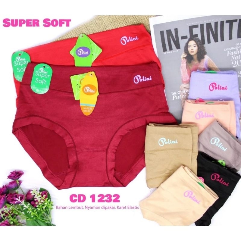 Jual Isi 3 PCS, 6 PCS, Celana Dalam Wanita Polini 1232 CD Wanita Super Soft | Shopee Indonesia