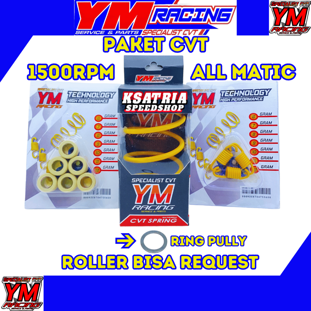 Jual PAKET CVT 1500RPM YM RACING ALL MATIC | (Beat/Mio/Vario/Scoopy ...
