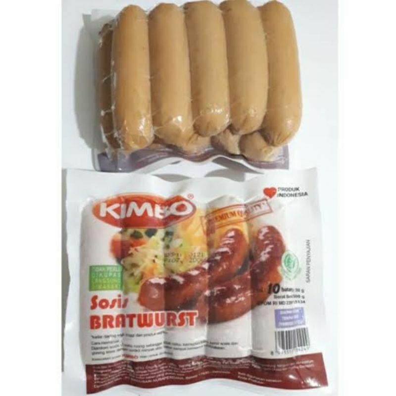 Jual Kimbo Sosis Bratwurst Ori 500 gr | Shopee Indonesia