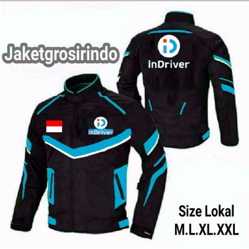 Jual jaket indriver terbaru biru bordir komputer | Shopee Indonesia
