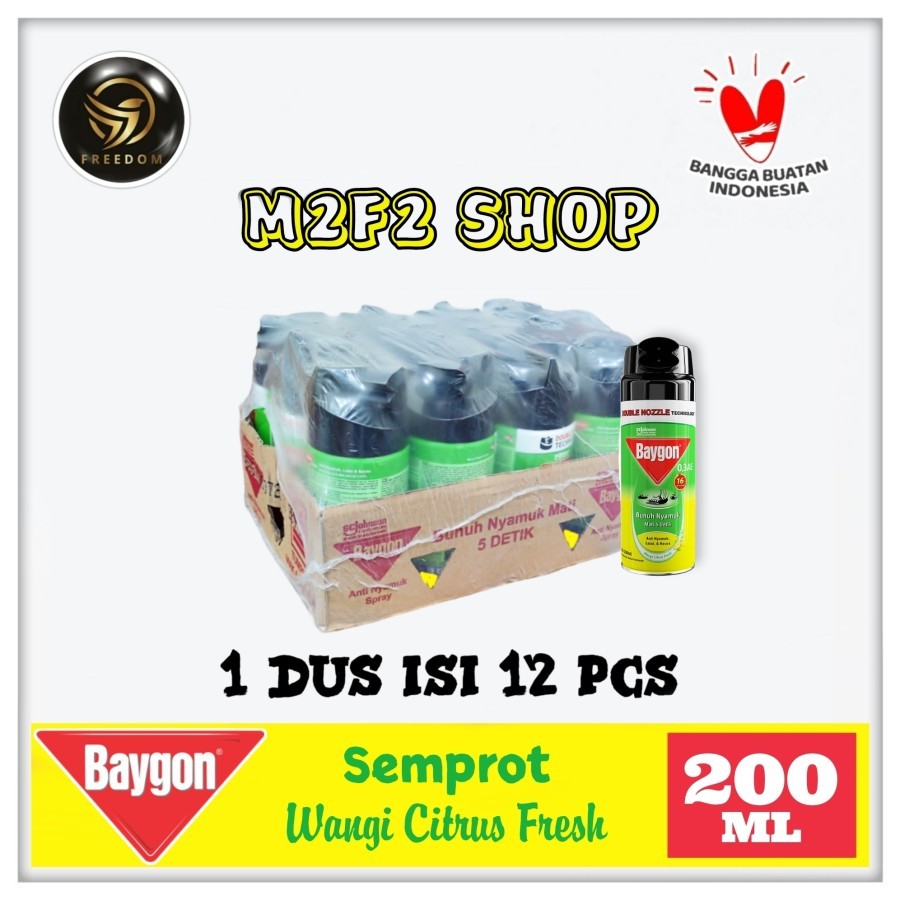 Jual Baygon Aerosol Semprot Wangi Citrus Fresh - 200 ml (Kemasan Karton ...