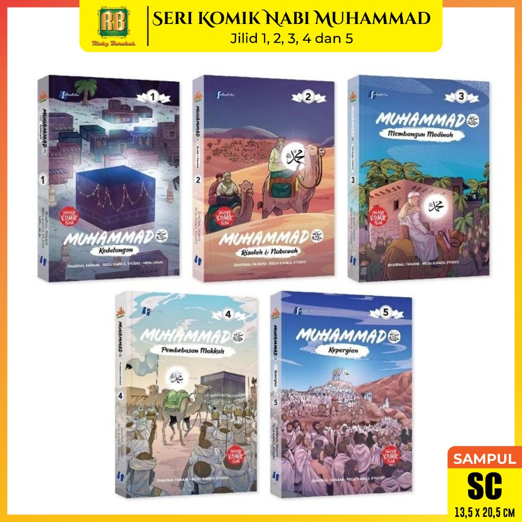 Jual Paket Komik Nabi Muhammad Seri 1 2 3 4 5 Full Color Penerbit ...