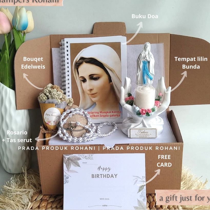 Jual Hampers rohani/Souvenir rohani/Kado rohani/Tempat lilin Maria/Buku ...