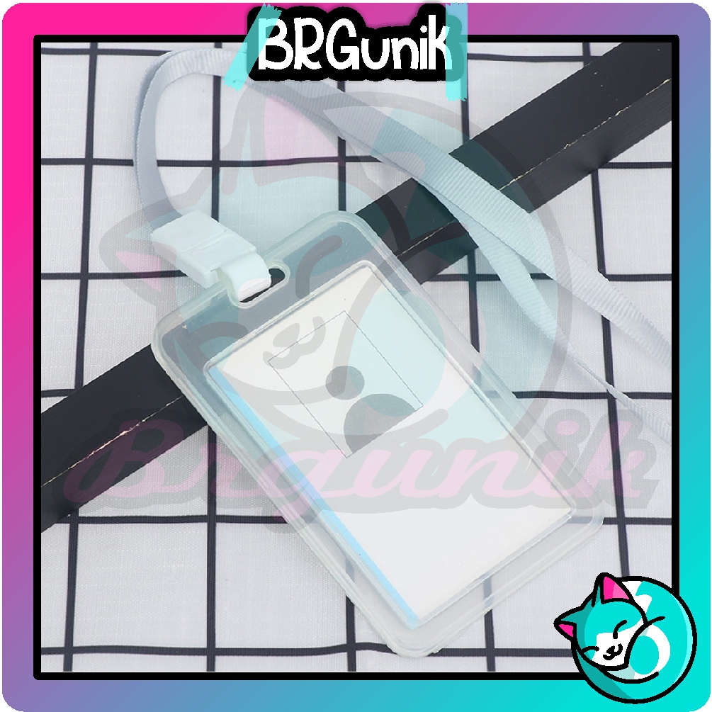Jual BRGUNIK Name Tag Id Card Transparant Gantungan Kartu Nama Plastik ...