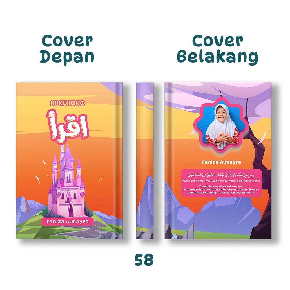 Jual Iqro Custom Tulis Nama Desain Cover Iqro Warna Custom Hard Cover ...
