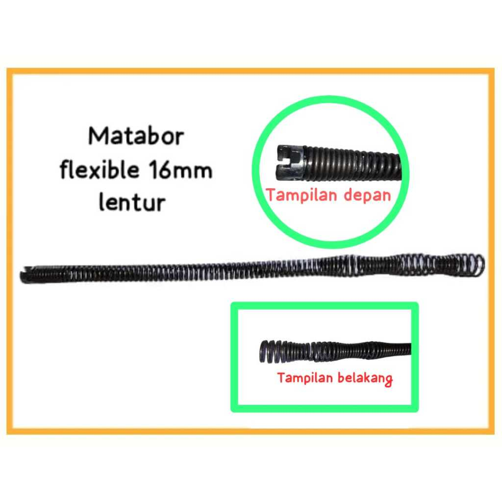 Jual Mata Bor flexible Kawat Spiral 16 mm Lentur | Drain cleaner snake ...