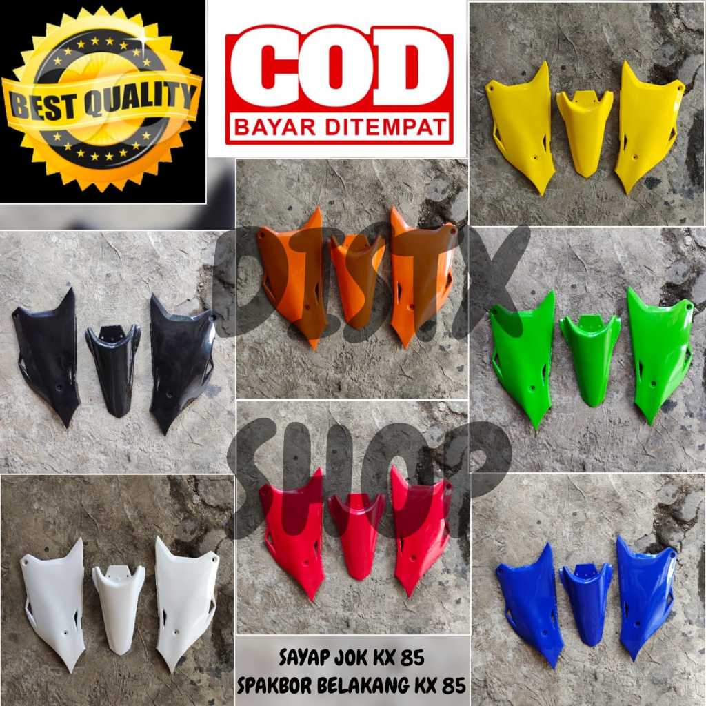 Jual BODY SET KX 85 2ITEM SAYAP JOK SPAKBOR SLEBOR BELAKANG SIDE PANEL ...