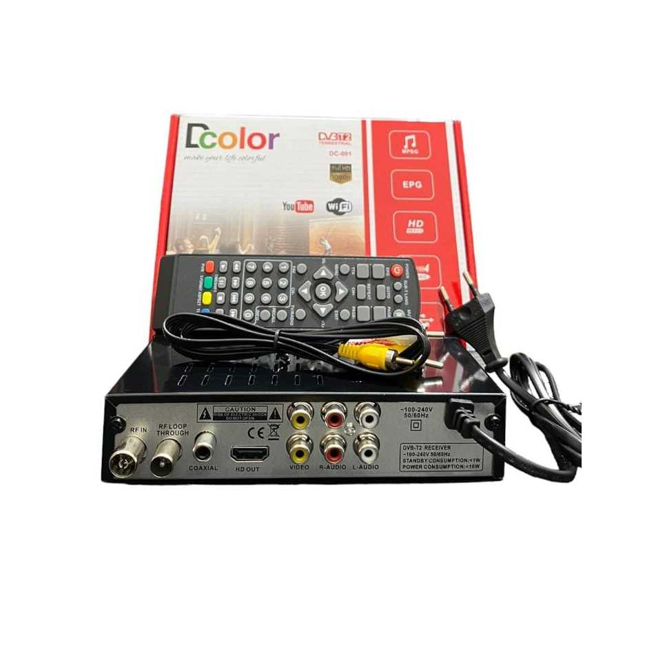 Jual SET TOP BOX TV Digital Dcolor DC-001 STB DVB-T2 Chipset SUNPLUS ...