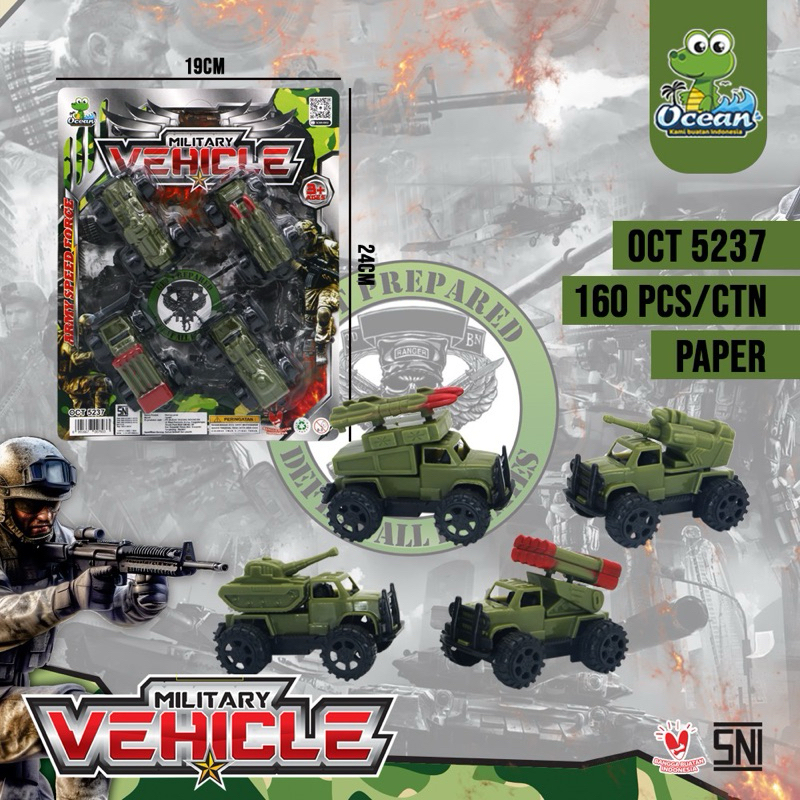 Jual MOBIL TANK MILITARY PRES 4PC 5237 / CAR ARMY CARS / MAINAN ...