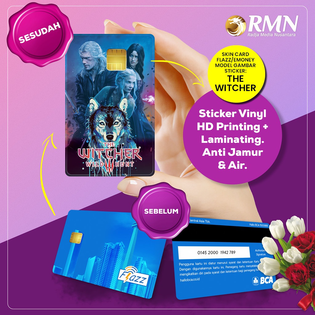 Jual Sticker Skin Emoney / Flazz - Sticker Vinyl with Chip & no Chip ...