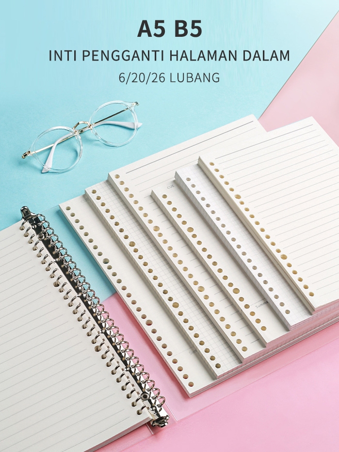 Jual A5 B5 Notebook refill Line / Blank KERTAS ISI BINDER A5/B5 LOOSE LEAF - Qiqi Treasure ...