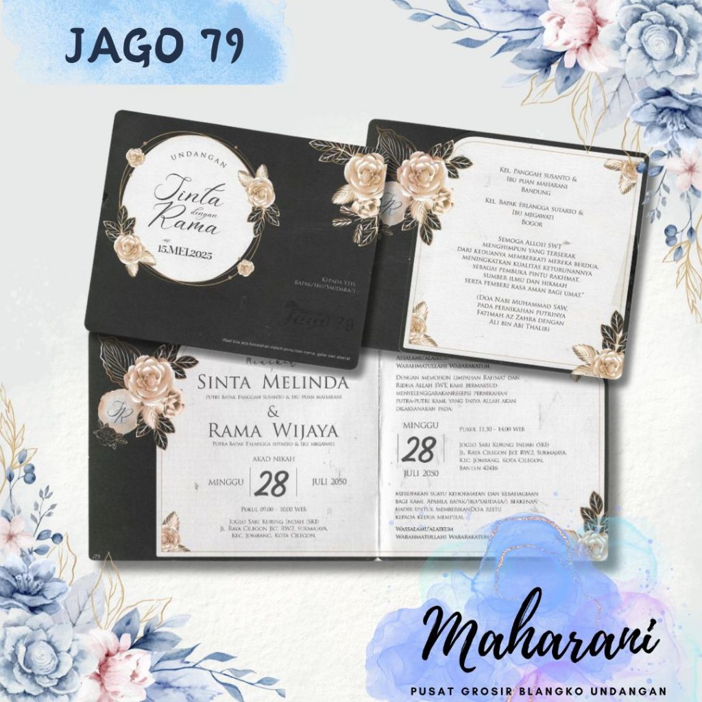 Jual Blangko undangan atau kertas undangan pernikahan merek JAGO 79 ...