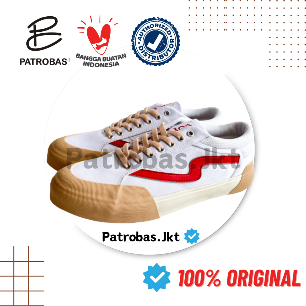 Jual Sepatu Patrobas Cloud Low White Red Original | Sneakers Casual ...