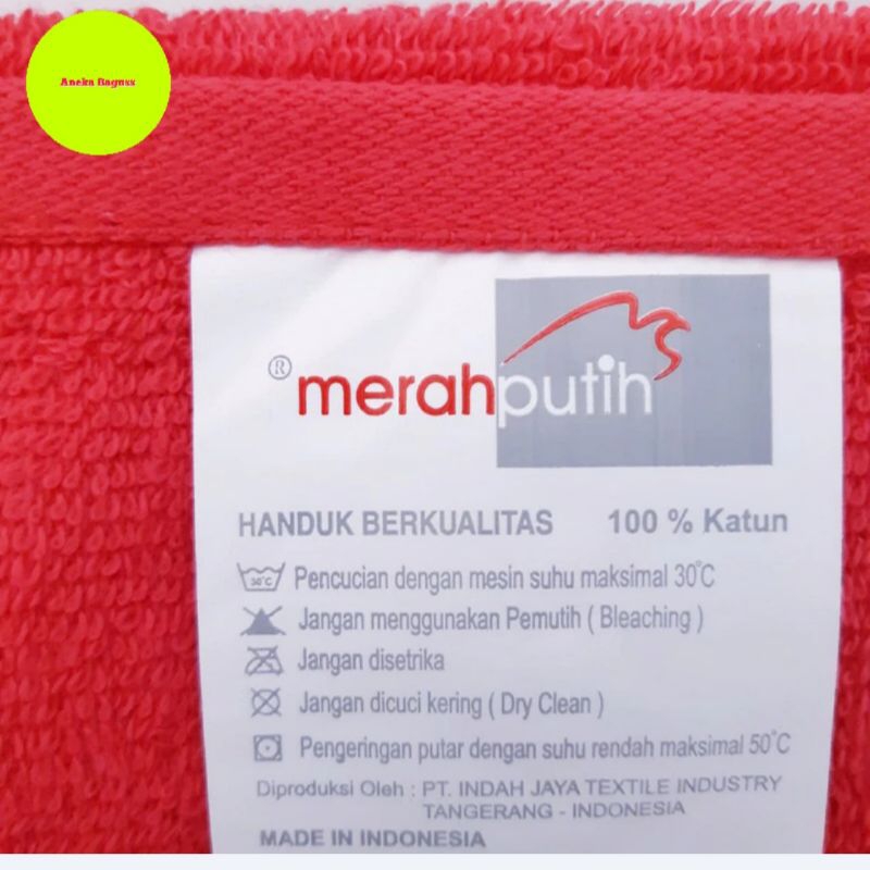 Jual AB handuk merah putih uk 30 x 70 isi 5 lusin | Shopee Indonesia
