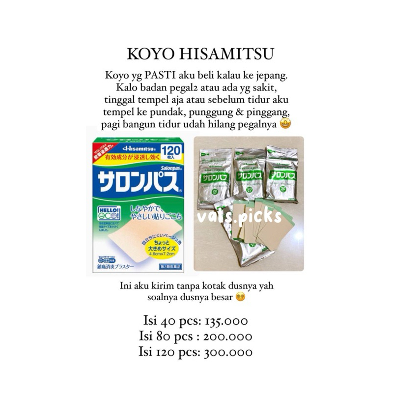 Jual Koyo Hisamitsu Jepang 🇯🇵 | Shopee Indonesia