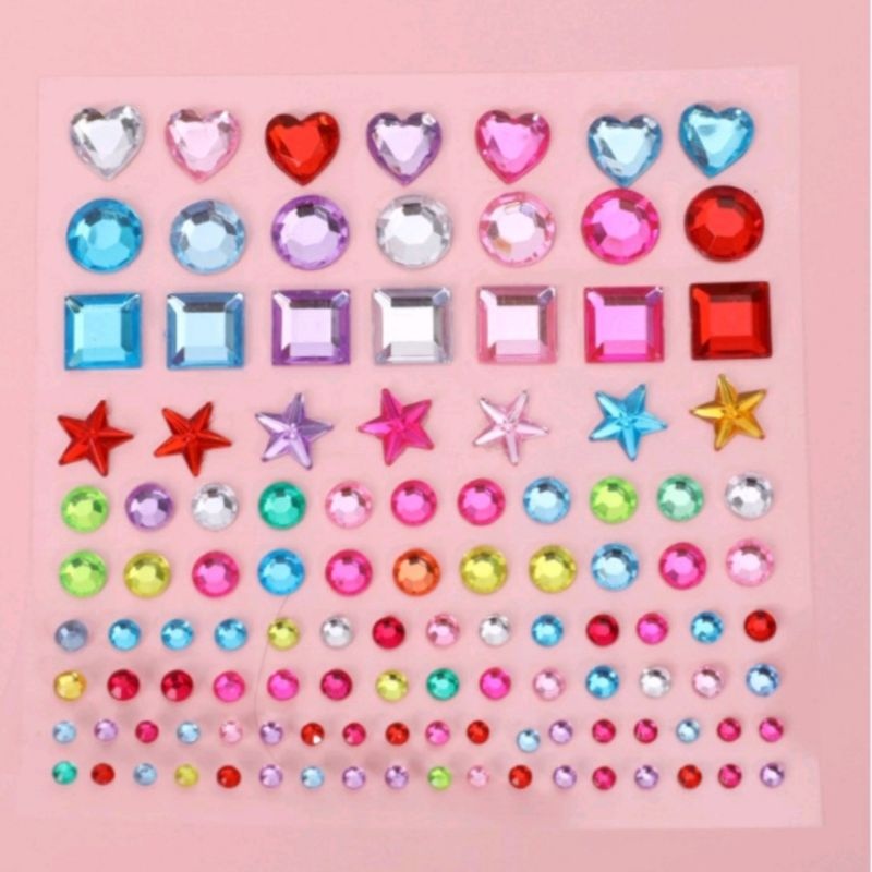 Jual Sticker Stiker Kristal DIAMOND SHINY DIY Scrapbook Kerajinan Make ...
