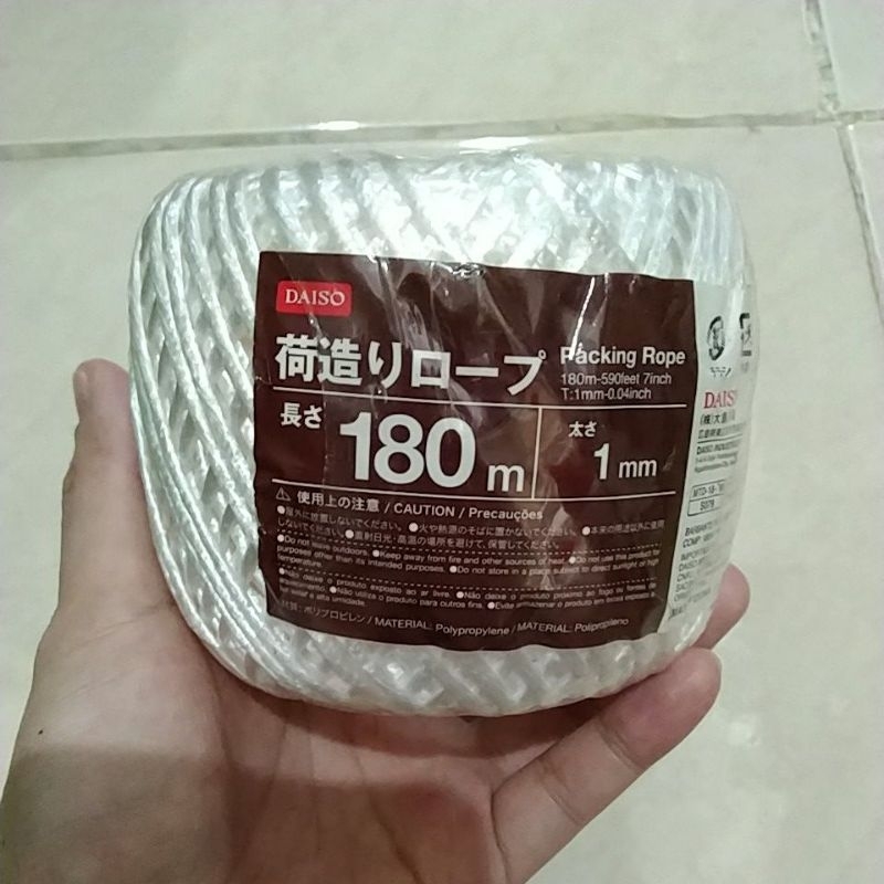 Jual Daiso packing rope 180 m ukuran 1 mm tali ikat barang TC-0824 ...