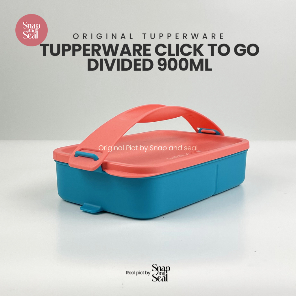 Jual Tupperware Click To Go Divided 900ML (SEAL BARET) | Shopee Indonesia