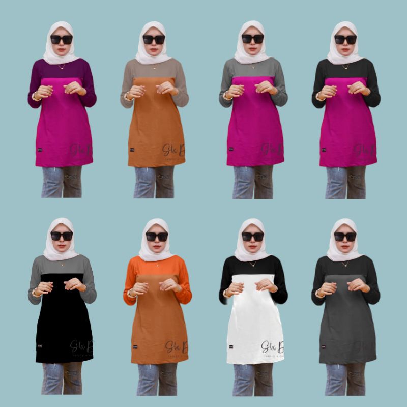 Jual Baju wanita Tunik Six Diary Original Warna Kombinasi | Shopee ...