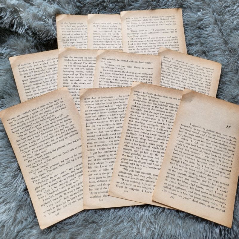 Jual [B514] 20pcs VINTAGE ENGLISH OLD BOOK PAPER / kertas vintage ...