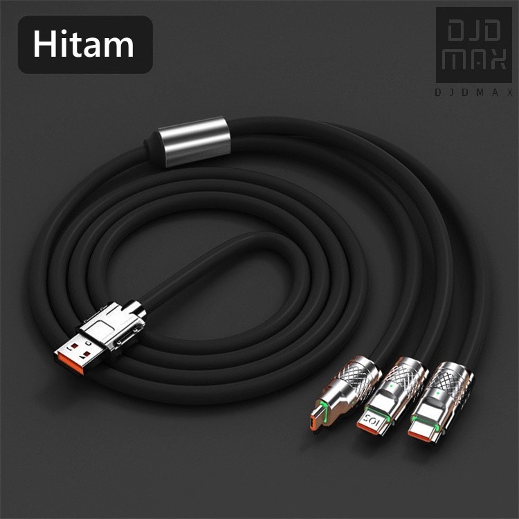 Jual DJDMax Kabel Data 3 in 1 120W Fast Charging Micro USB Type C ...