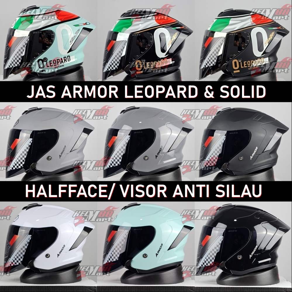 Jual Helm JS ARMOR Leopard dan Solid - Helm Viral Budget Pelajar Helm ...