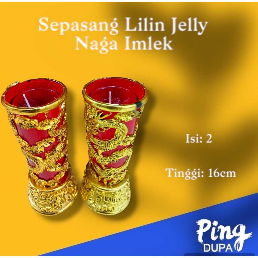 Jual Lilin Jelly Naga Imlek Gelas Panjang Ukuran 16cm Warna Merah Nyala ...