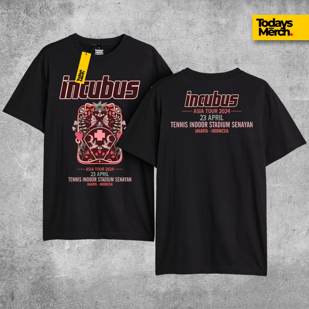 Jual Kaos Musik Band Incubus Live Jakarta Cotton 30's Todays Merch ...