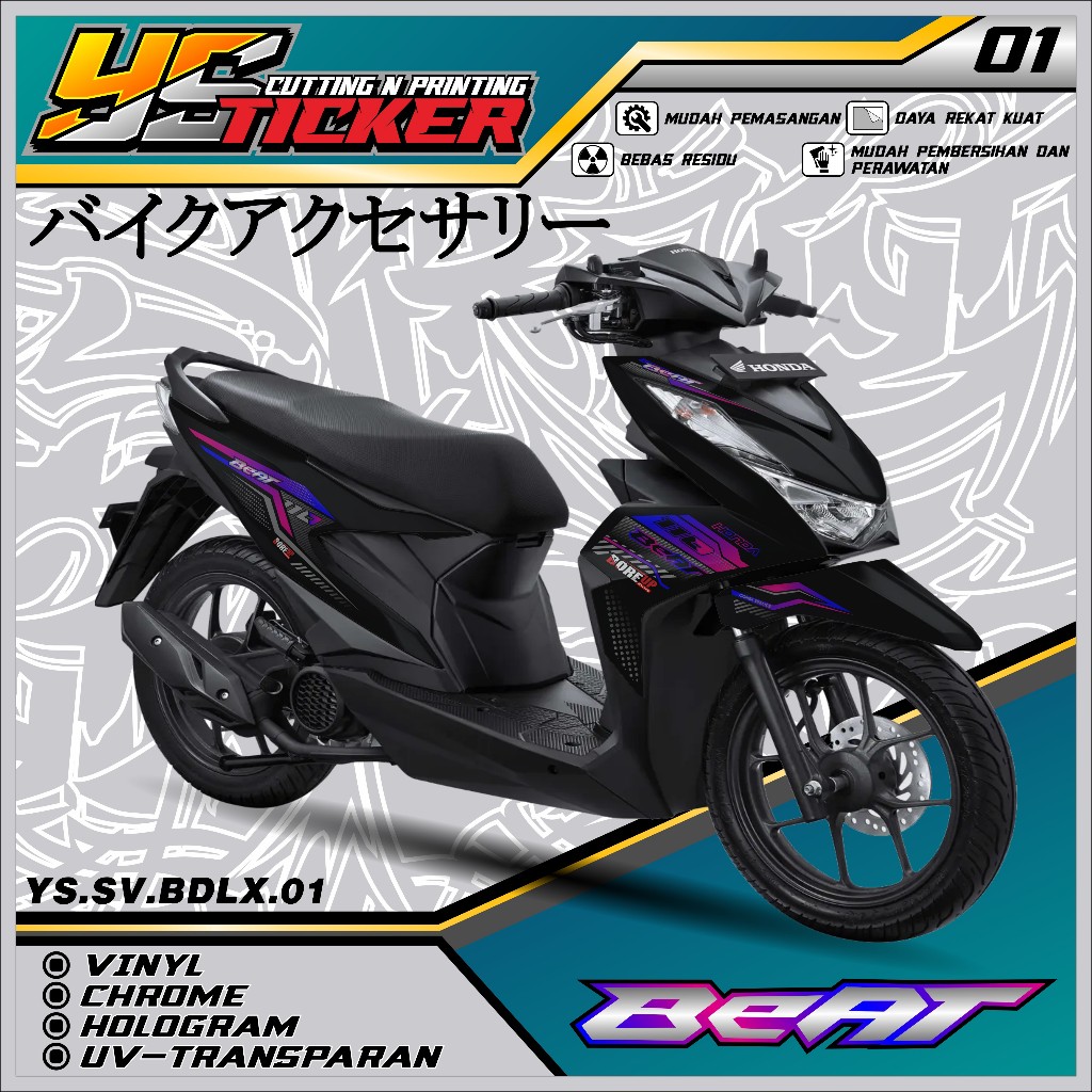 Jual Stiker Striping BEAT STREET/DELUXE-Modifikasi List Variasi viral ...