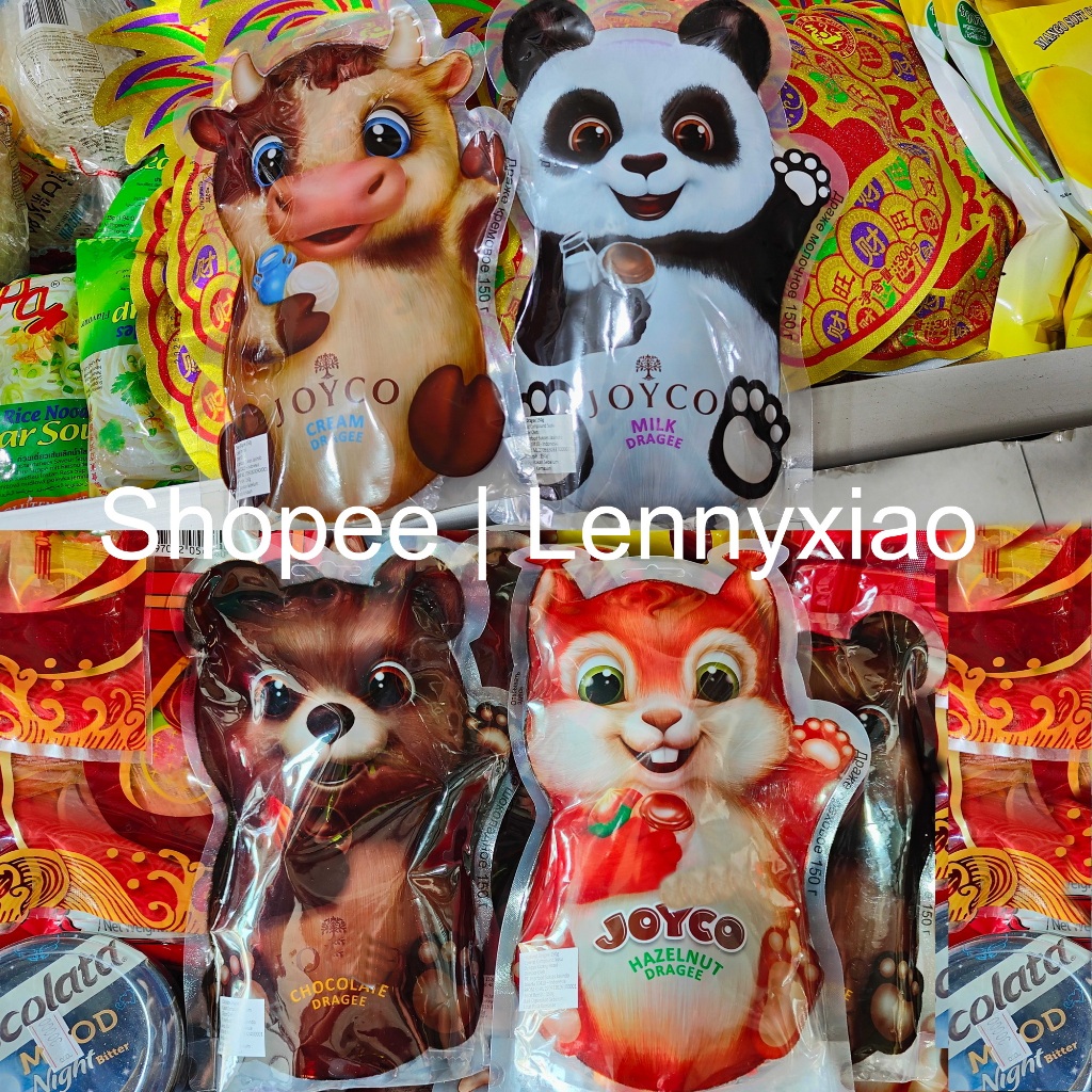 Jual Coklat Permen Butir Imut Panda Sapi Tupai Beruang JOYCO Cream ...