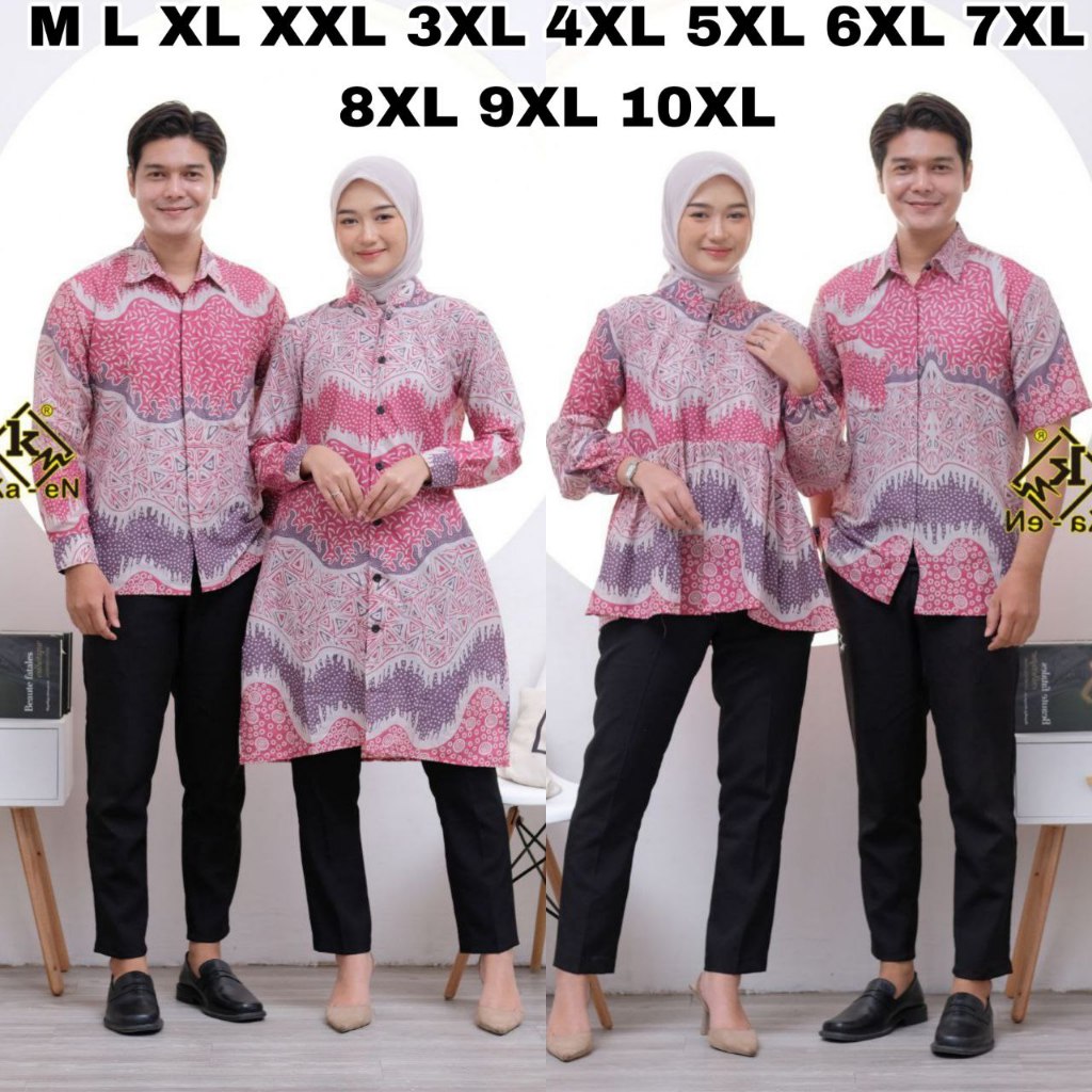 Jual Atasan Baju Batik Jumbo Tunik Couple Modern Set Pakain Couple Jumbo Kemeja Batik Pria Dres ...