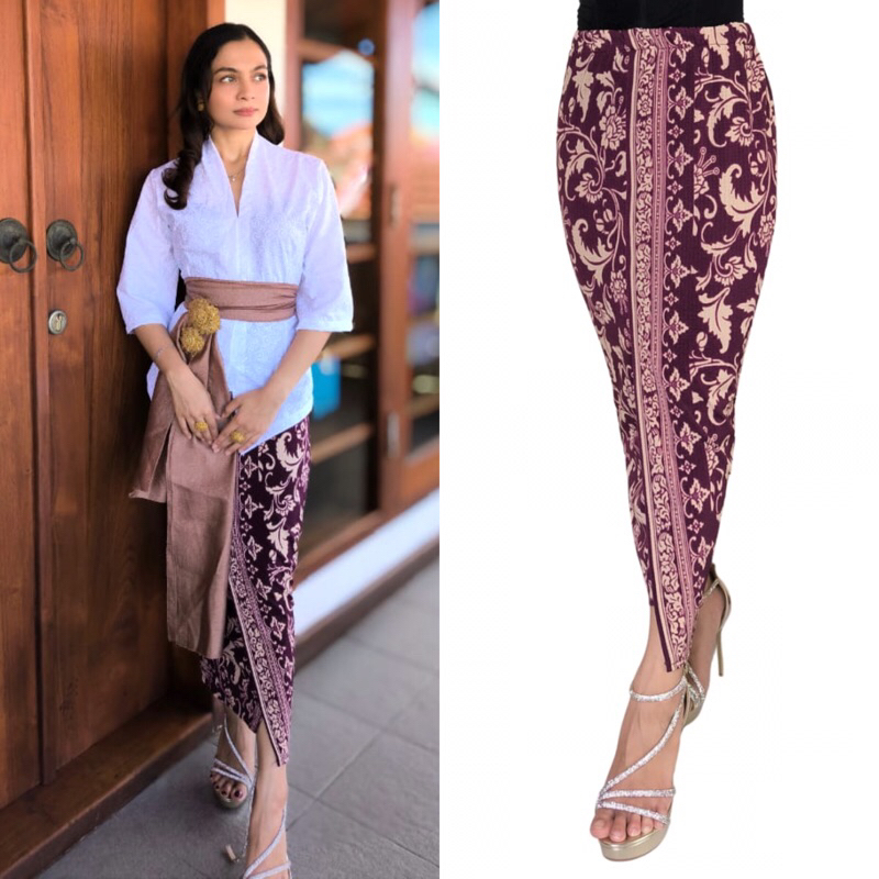 Jual ROK SONGKET BALI DIORAMA KNIT STRETCH WARNA BARU MONOCHROME | ROK ...