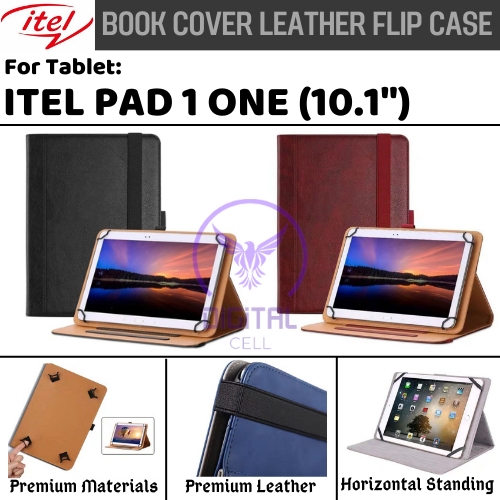 Jual ITEL PAD 1 ONE 10.1 INCH 2023 BOOK COVER LEATHER CASE SARUNG FLIP ...