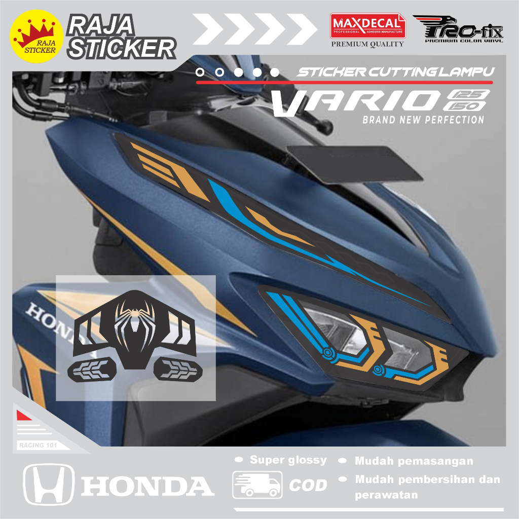 Jual 1 set Sticker lampu cutting vario 125 dan 150 new | Shopee Indonesia