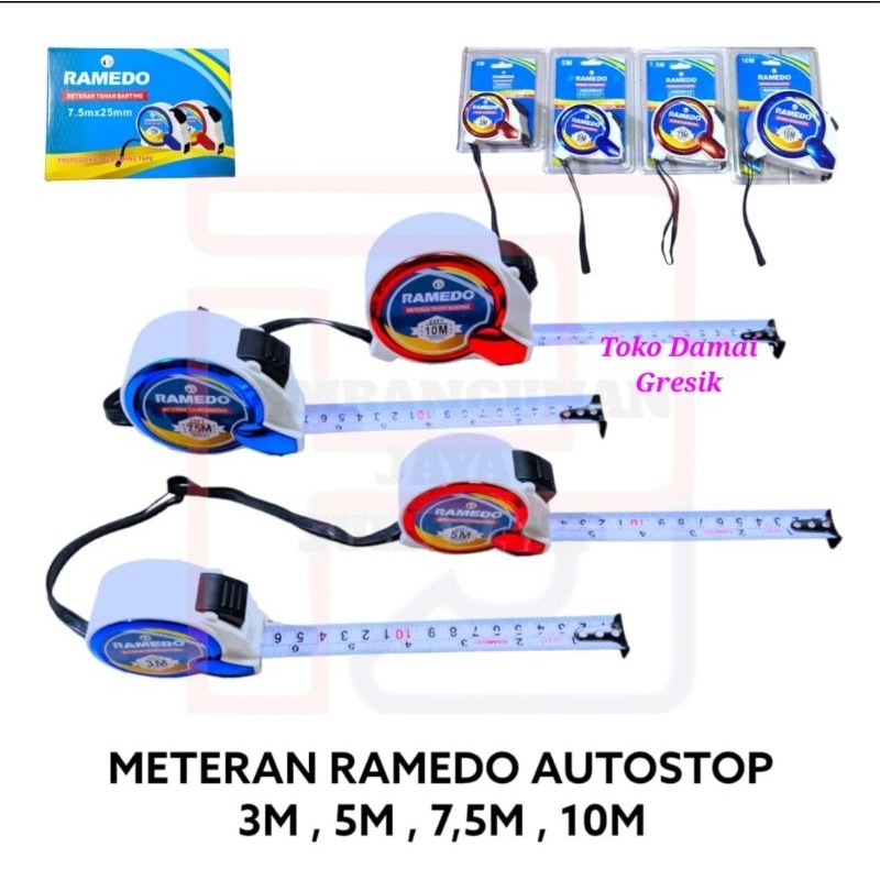Jual Ramedo Meteran tukang autostop. Meteran tarik tangan auto stop 3M ...