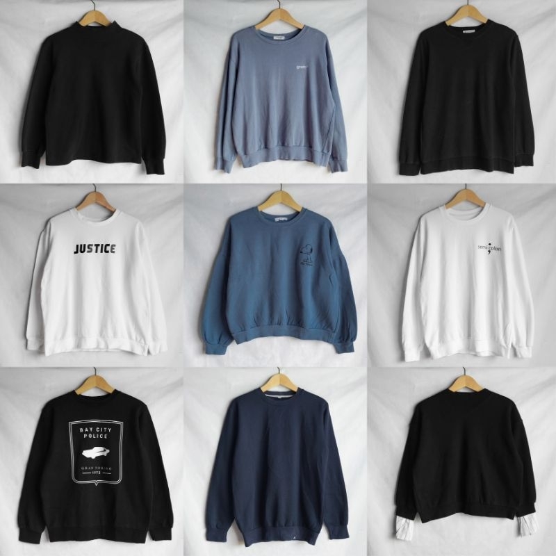Jual Crewneck Hoodie Premium Sweater Lengan Balon Crop cewek cowok ...