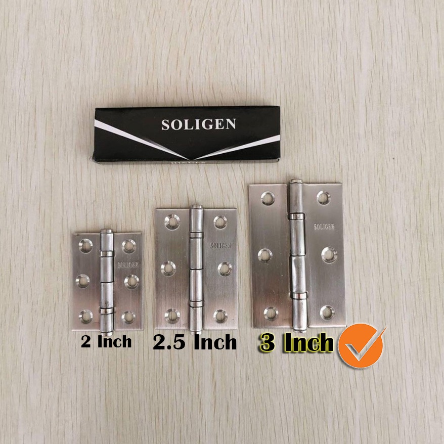Jual Engsel Tipis Soligen Bahan Stainless Steel 304 Tahan Karat 3 Inch ...